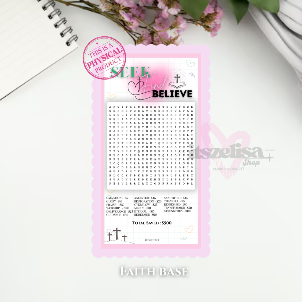 Seek Find Believe Word Search – ItsZelisaShop